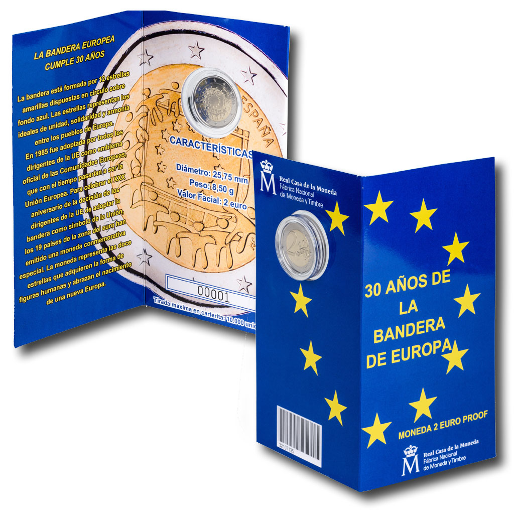 2 Euros Proof - 30 Aniversario de la Bandera Europea - FNMT
